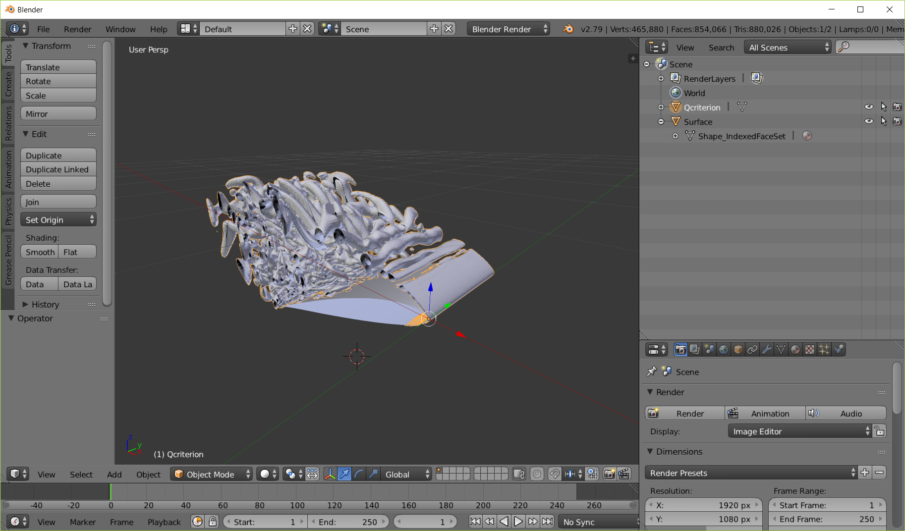Render Data From ParaView in Blender - Brener Ramos